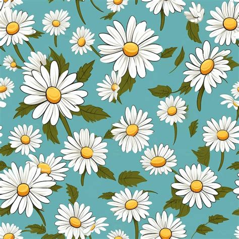 Premium Ai Image Radiant Daisy Dance Seamless Beauty