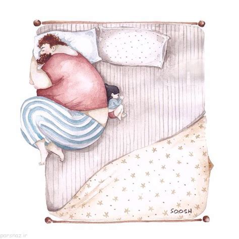 نقاشی های جالب از پدر و دختر عکس