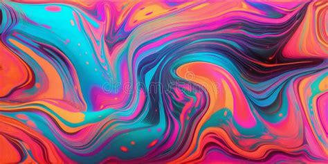 Horizontal Colorful Abstract Wave Geometric Background Ai Generative