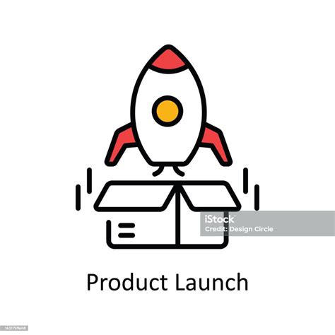 제품 출시 채워진 개요 아이콘 디자인 그림입니다 흰색 배경에 제품 관리 기호 Eps 10 파일 개념에 대한 스톡 벡터 아트 및 기타 이미지 Istock