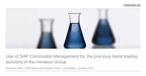 Pdf Use Of Sap Commodity Management For The Precious Sapvod