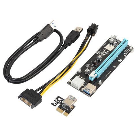 Usb 3 0 Mini Pci E To Pcie Pci Express 1x 16x Extender Riser Raiser Card Adapter Sata 6pin Power