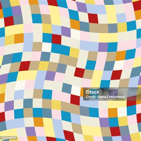시원한 색조의 여러 가지 색상의 사각형의 원활한 기하학적 패턴 타일에 대한 스톡 벡터 아트 및 기타 이미지 타일 패턴 고풍스런 Istock