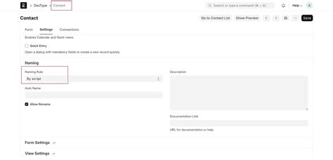How To Do Naming Rule By Script In Any Doctypes Erpnext Frappe Forum