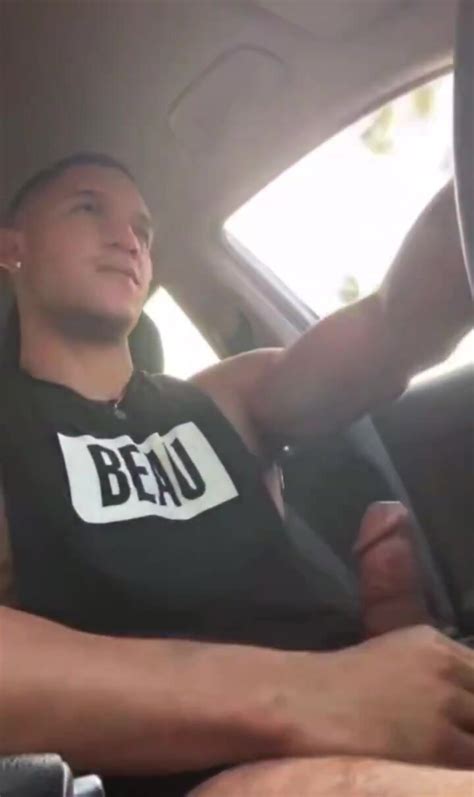 Jock Jerkin It And Cumming While Driving His Car