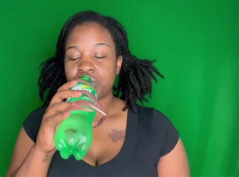Ebony Girl Drinks Sprite And Burps It Up