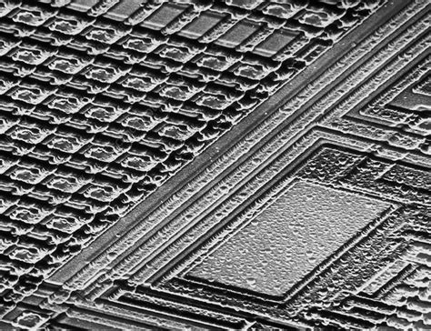 The Computer Chip Under The Microscope