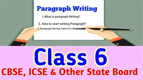 Paragraph Writing For Class 6 Topics With Answers