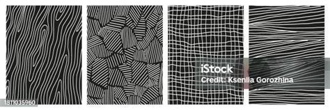 손으로 그린 텍스처 세트 세트입니다 자유형 유기적 선 해치 그래픽 스트로크 미니멀 한 연필 그린 벡터 아트 포스터 표지 엽서 컬렉션 교차해칭기법에 대한 스톡 벡터 아트 및