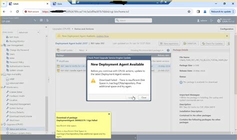 unable to install latest deployment agent check point checkmates