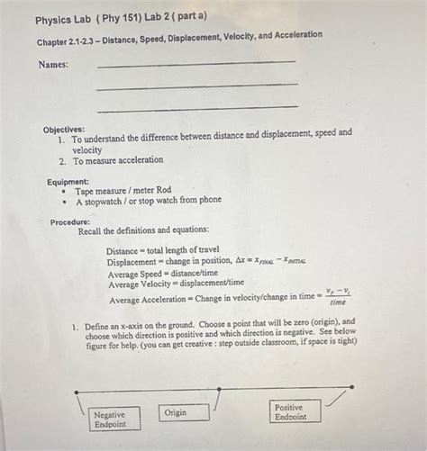 Solved Physics Lab Phy 151 Lab 2 Part A Chapter