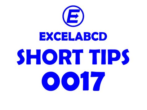 Short Tips0017 How To Calculate Your Age With Datedif Excelabcd