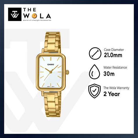 Casio Women Analog Watch Ltp V009g 7e Gold Stainless Steel Band Jam Tangan Perempuan Wanita