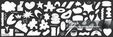 손으로 그린 화살 낙서 크레용 세트 구불구불한 스크래치 낙서 아이 화살표 별 세트 크레용 스크래치 질감 모양 어린이 순진한 벽지 벡터 일러스트 레이 션 0명에 대한 스톡