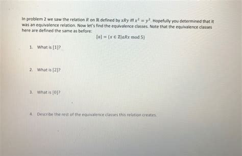 solved 2 let r the relation on r defined by xry iff x2 y2