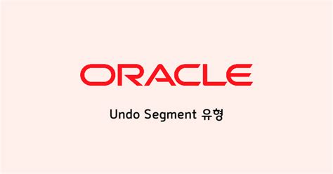 Oracle Undo Segment 유형