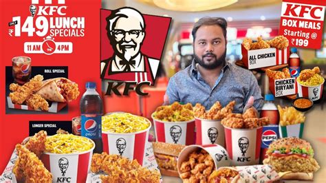 Kfc Lunch Special ₹149 Cheapest Kfc Combo Kfc ₹199 Lunch Special