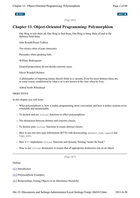 Chapter 13 Object Oriented Programming Polymorphism