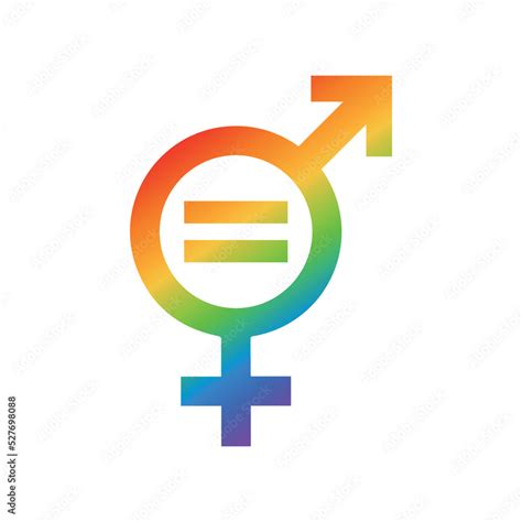 Gender Equality Symbol With Rainbow Colors Stock Vector Adobe Stock