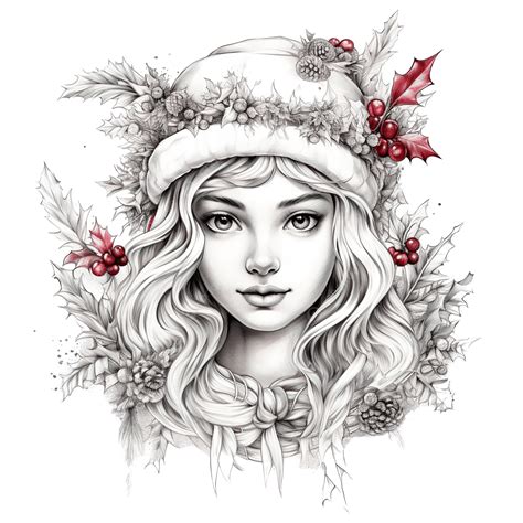 크리스마스 상징을 들고 있는 엘프 소녀의 손으로 그린 초상화 꼬마 요정 재미있는 크리스마스 크리스마스 엘프 Png 일러스트 및 이미지 에 대한 무료 다운로드 Pngtree