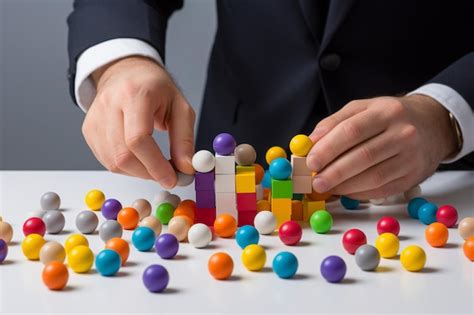 premium photo a person building a mathematical model with building