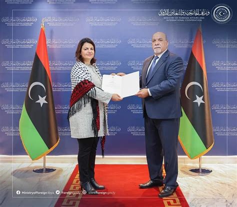 قناة تبادل وزيرةالخارجية والتعاون الدولي نجلاءالمنقوش تستقبل