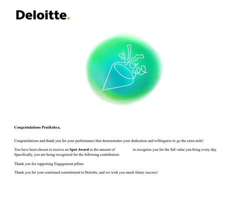 Pratikshya Parida On Linkedin Spotaward Rewardsandrecognition Deloitte Deloitteusi Happiest
