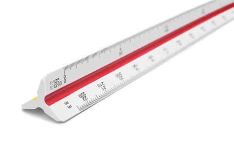 Premium Photo Triangle Scale Ruler On White Xaxa