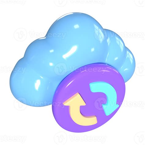 Cloud Synchronization 3d Illustration Icon 38572201 Png