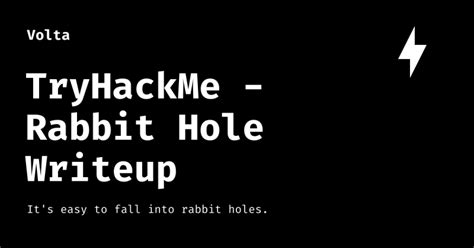 anvith lobo on linkedin tryhackme rabbit hole writeup volta