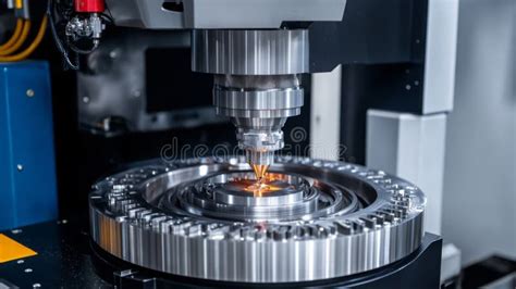 Precision Machining Process Showing Metal Fabrication Stock