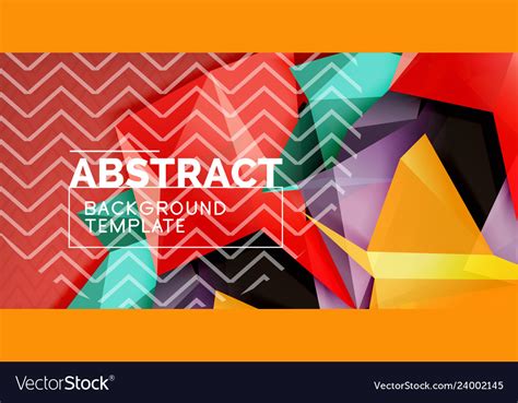 low poly design 3d triangular shape background vector image