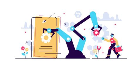 Premium Vector Human Resources Automation Illustration Tiny Person Work Concept Century