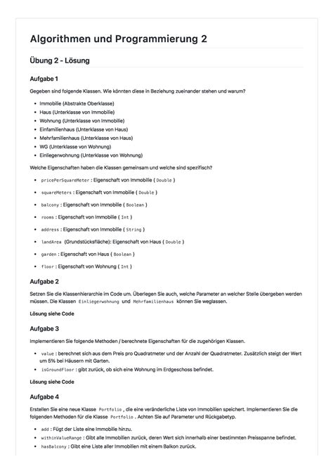 Uebung 2 Solution Übung 2 Algorithmen Und Programmierung 2 Übung 2 Lösung Aufgabe 1