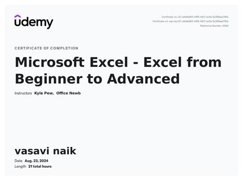 Vasavi Naik On Linkedin Udemy Excel Advanced Microsoftexcel