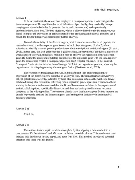 Assignment 2 Clean Pdf Ubiquitin Gene