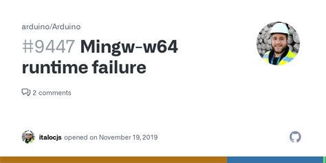 Mingw W Runtime Failure Issue Arduino Arduino GitHub