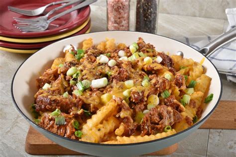 Gourmet French Fries Stock Image Image Of Cheddar Diced 133650963