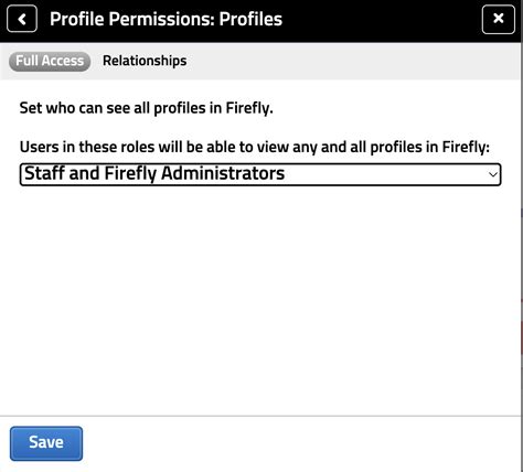 Setting Profile Permissions