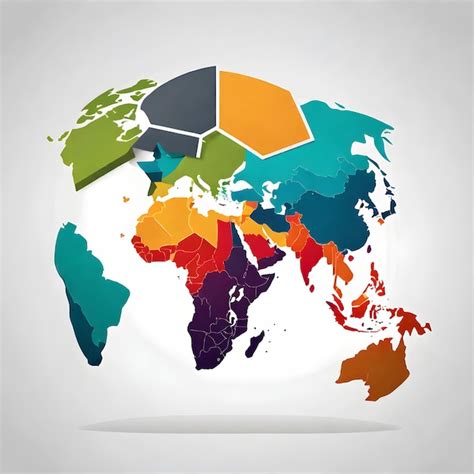 Premium Photo World Map Illustrating Global Issues