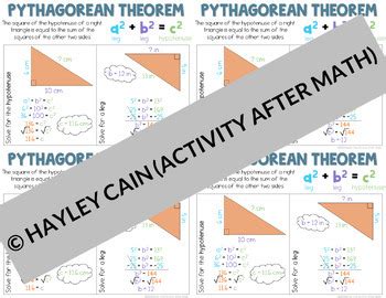 Pythagorean Theorem Anchor Chart By Hayley Cain Activity After Math