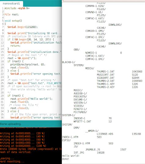 Demo 7 How To Use Arduino Esp32 To Store Data To Microsdcard Soft Spi And Hard Spi