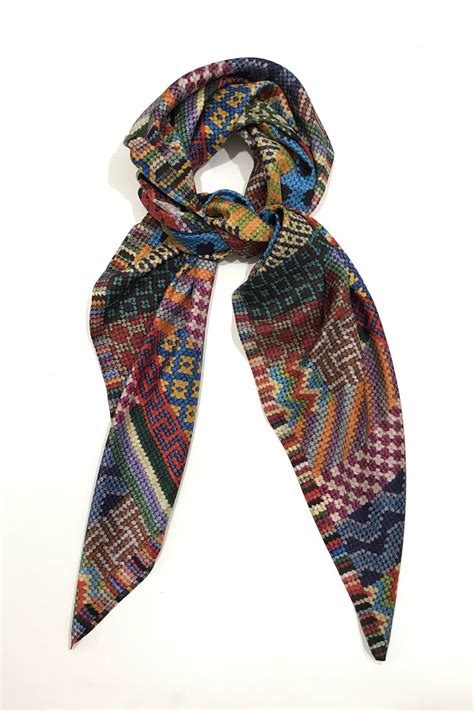 Flags Small Silk Scarf Caroline Charles Caroline Charles