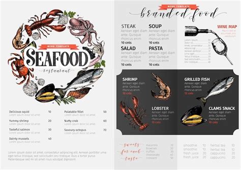 Premium Vector Seafood Menu