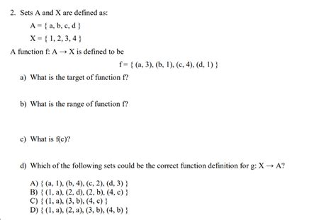 Solved Worksheet 1 Functions Introduction 1 Let X {1