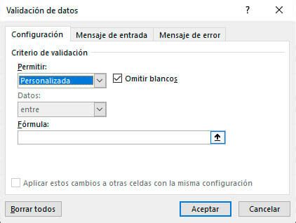 Validación de datos en Excel Digital Bluee