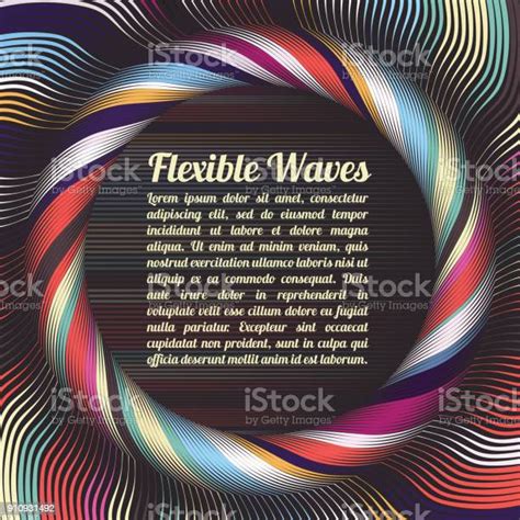 추상적인 벡터 배경 라인 벡터 일러스트 레이 션 다채로운 디자인을 흔들었다 물결 모양의 줄무늬 실크로 트위스트 가변 너비와 색된 줄무늬입니다 패션 가리기에 대한 스톡 벡터