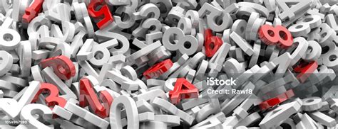 교육 수학 계산 개념입니다 레드 화이트 숫자 전체 배경 배너 숫자 숫자 3 차원 일러스트 레이 션 가능성에 대한 스톡 사진 및