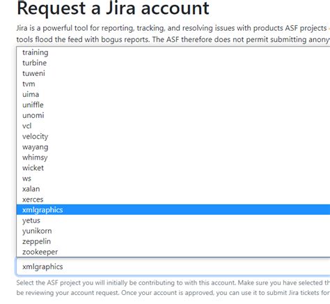 Xml Xmlbeans Project Is Not Avaialble To Request A Jira Account Stack Overflow