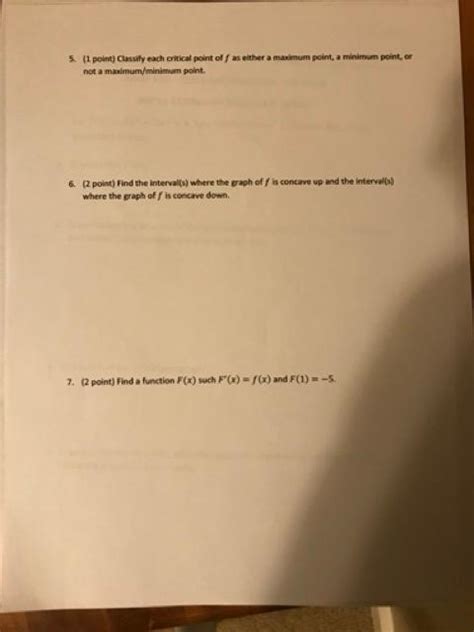 Solved Let Fx8x3−3x24 Use This Function F To Answer All